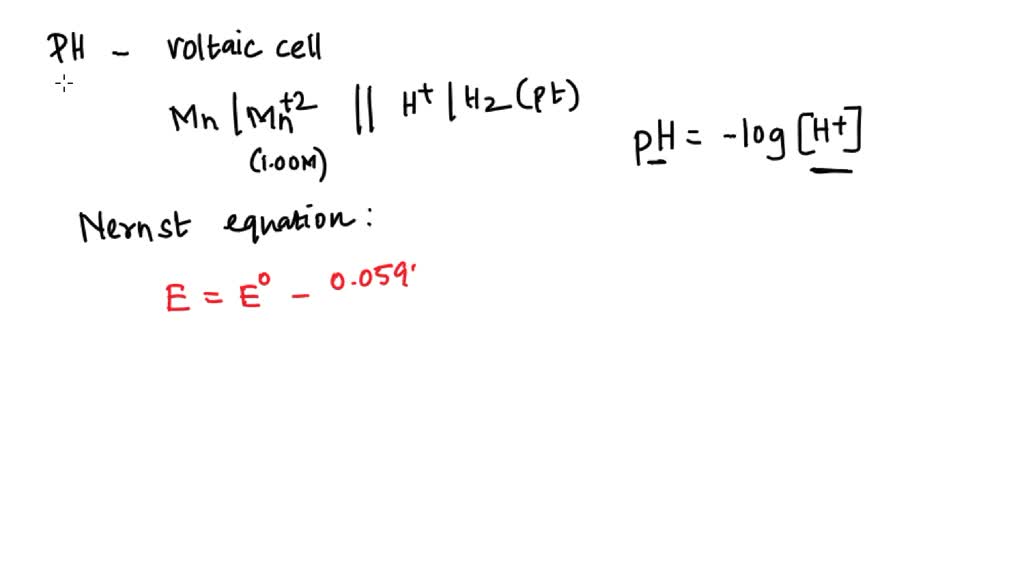 SOLVED: A voltaic cell is constructed, with one of the half-cells ...