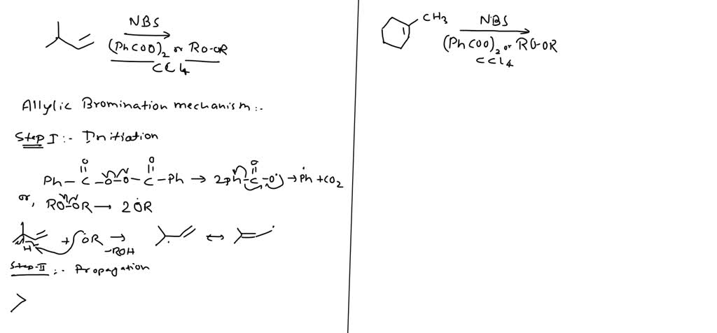 SOLVED: Halogenation using NBS: Demonstrating Understanding of the ...