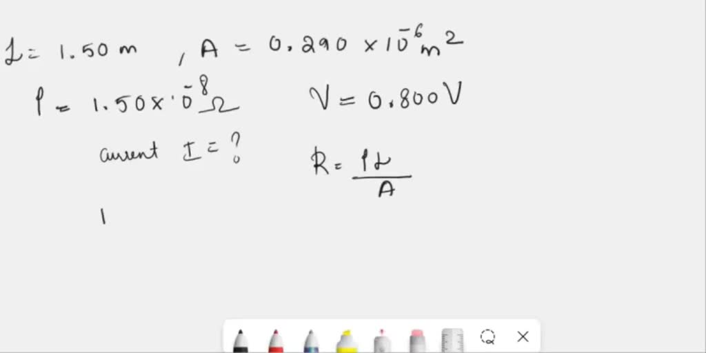 SOLVED: A silver wire has a length of 1.50 m and a cross-sectional area of 0.360 mm^2. If the ...
