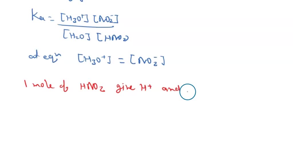 SOLVED: The ionization constant Ka; for nitrous acid; HNOz is 7.10 x 10 ...