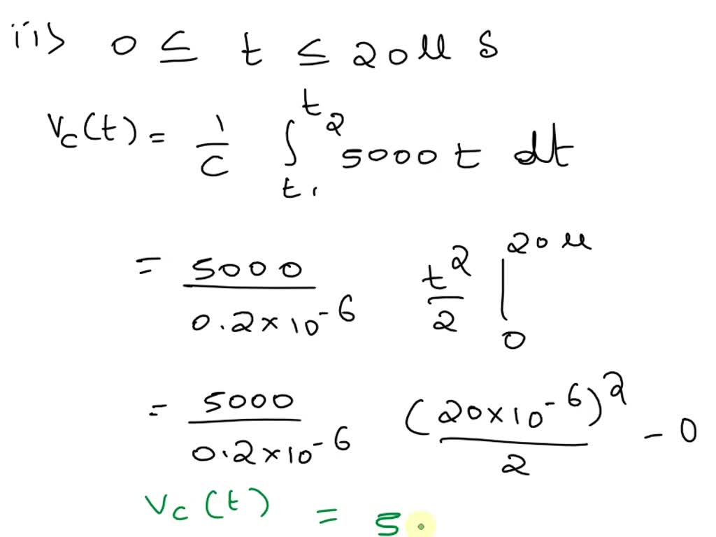 SOLVED: An uncharged 0.2 Î¼F capacitor is driven by a triangular current pulse. The current ...