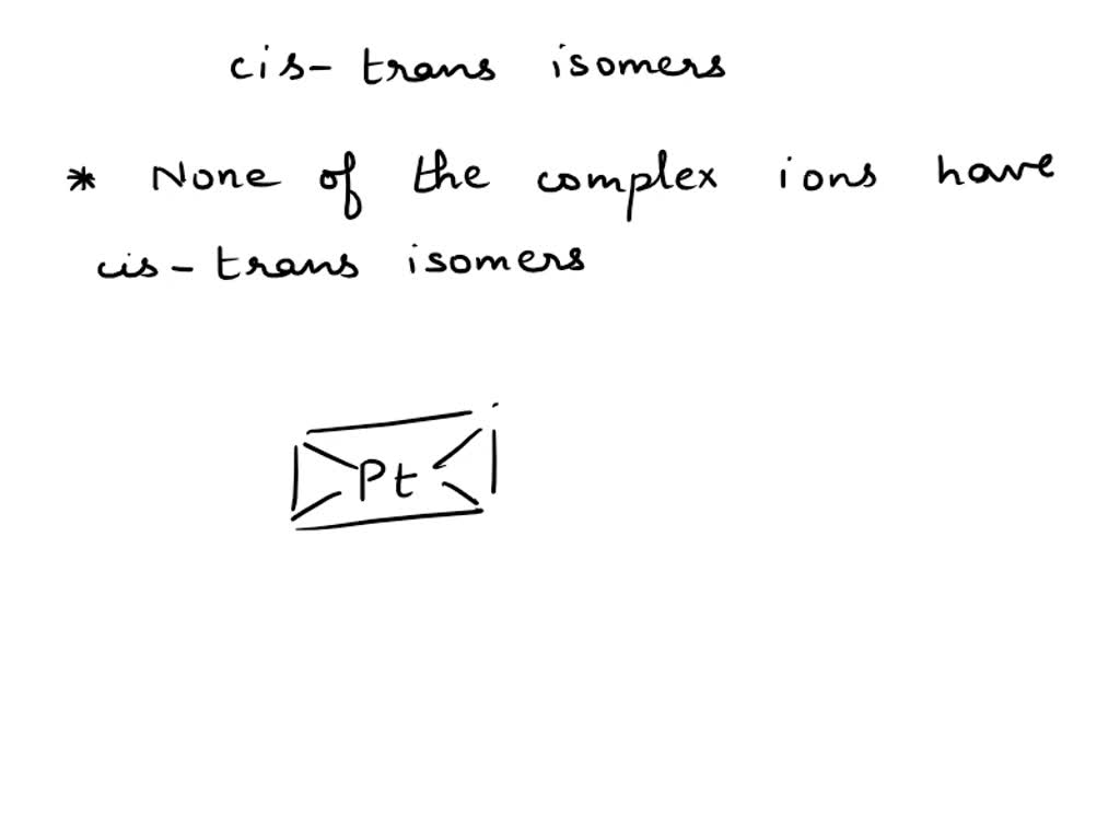 SOLVED: Which square planar complex ion will display cis-trans isomerism? [Pt(en)2]2+ Each ...