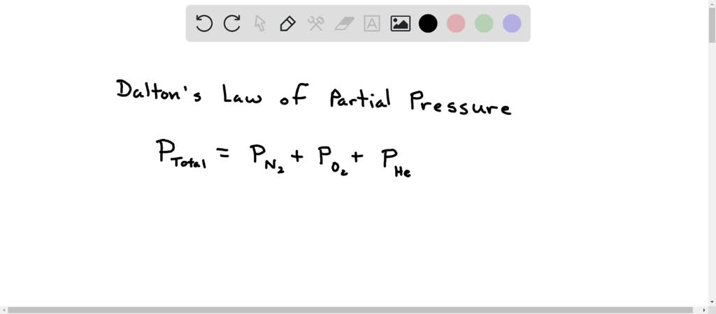 SOLVED: In a gas mixture, the partial pressures are nitrogen 430 Torr , oxygen 125 Torr , and ...