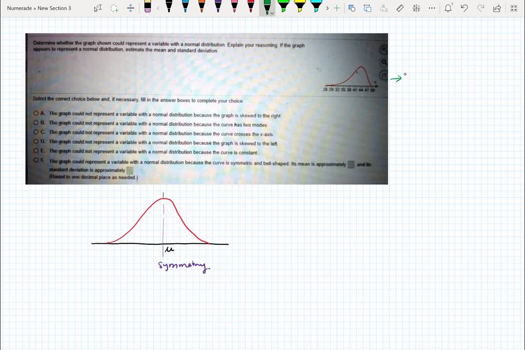 SOLVED Normal Distribution Wilh Mean P And One Graph In The Figure