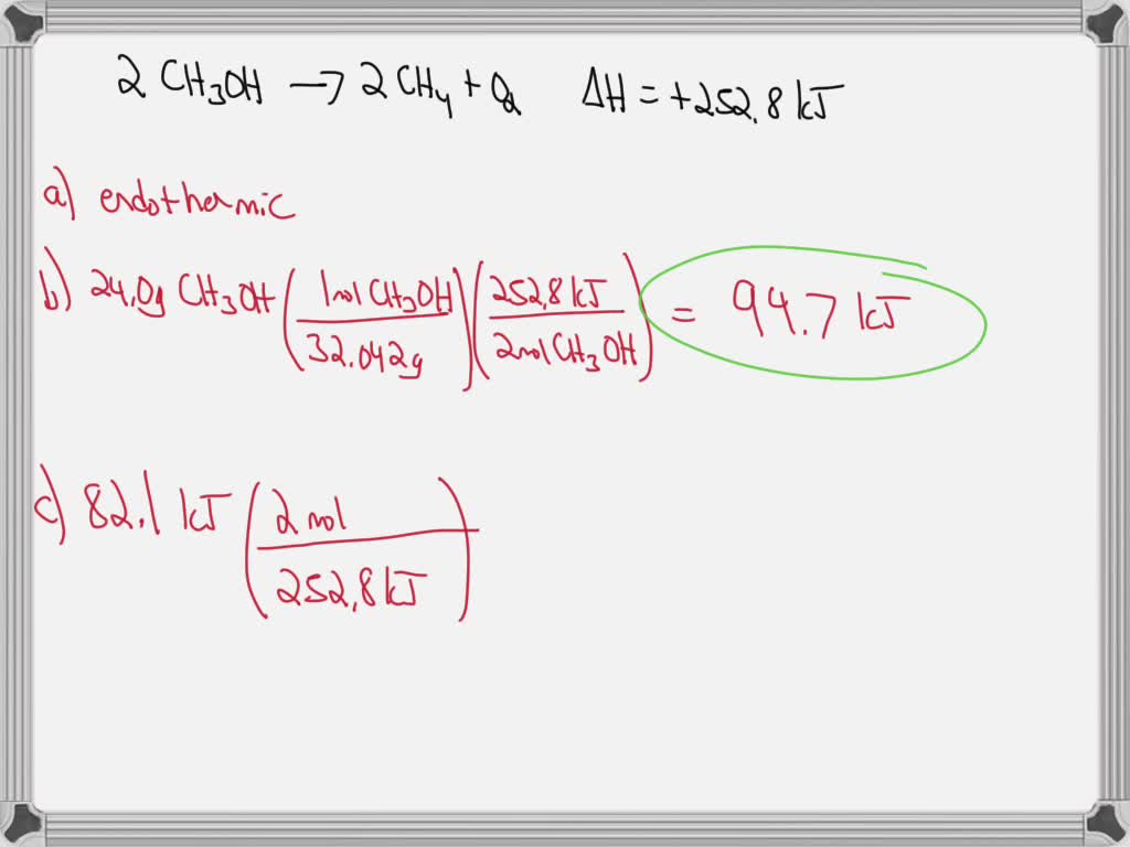SOLVED: Consider the decomposition of methanol: CH3OH (g) CO (g) + 2 H2 ...