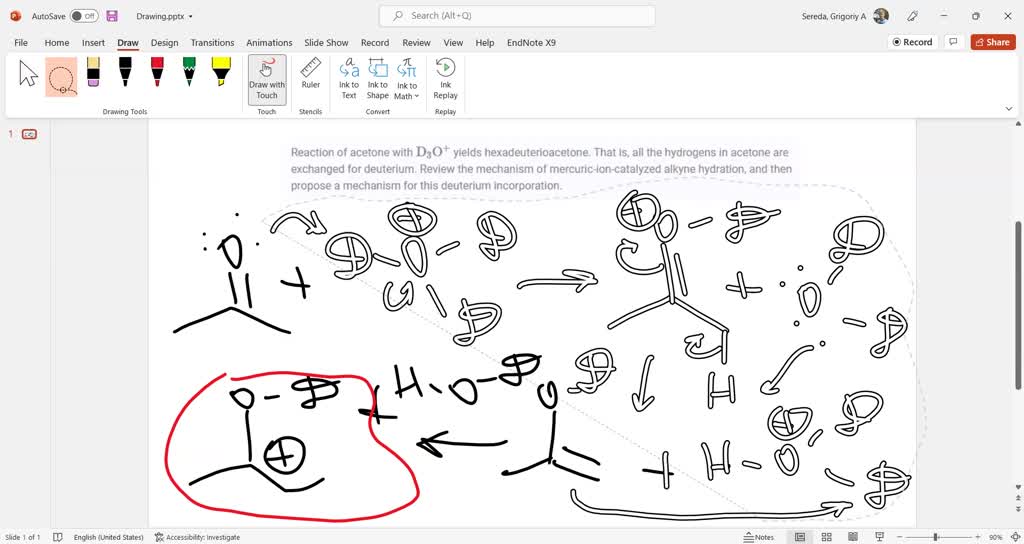 SOLVED: Reaction of acetone with D3O^+ yields hexadeuterioacetone. That ...