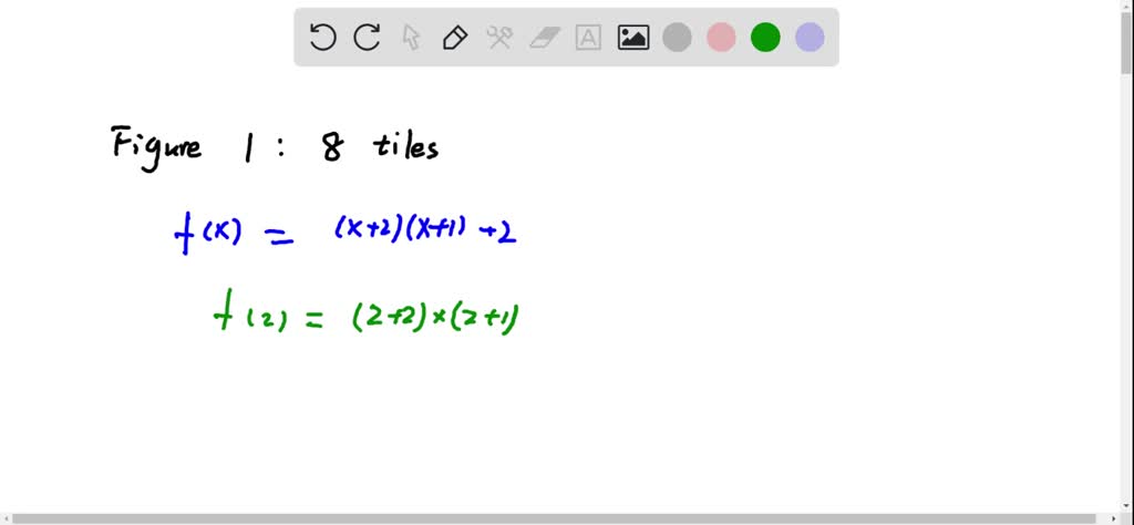 SOLVED: Write an equation that represents the number of tiles in Figure ...
