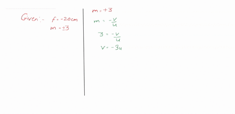 SOLVED: An converging mirror of focal length 20cm forms an image which is two times the size of ...