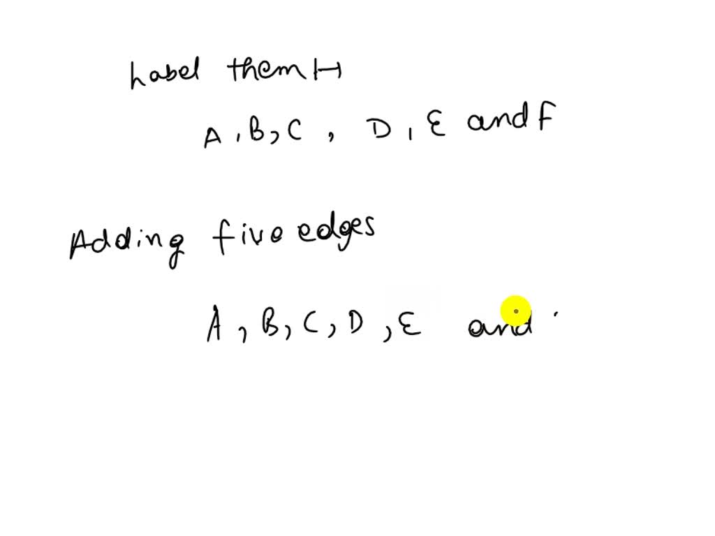 SOLVED: Unit Seven Questions (1) a) Construct a graph with vertices and ...