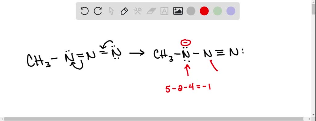 SOLVED: Write a resonance structure for CH3N=N=N and calculate the ...