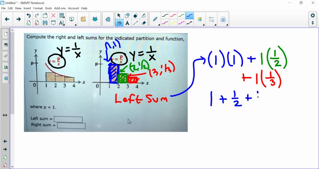 SOLVED: /1 POINTS Compute the right and left sums for the indicated partition and function, 2 ...