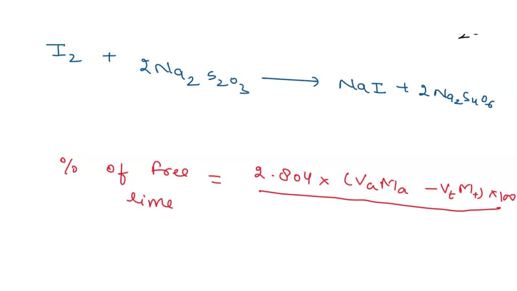 SOLVED: Experiment 5: Determination of Free Lime in Cement by Iodometry ...