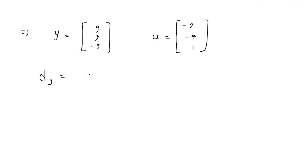 SOLVED: Let y and u be points. Compute the distance d from y to the ... SOLVED: Let y and u be points. Compute the distance d from y to the ...