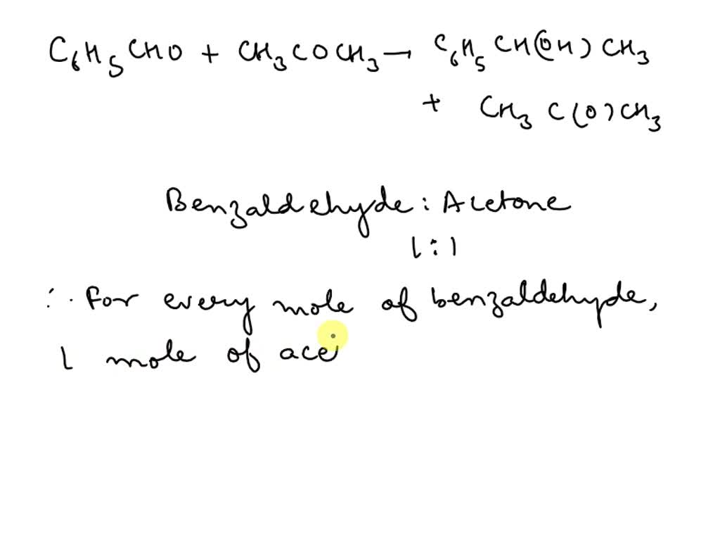 SOLVED: If 2.68 g of benzaldehyde are involved in the mixed aldol ...