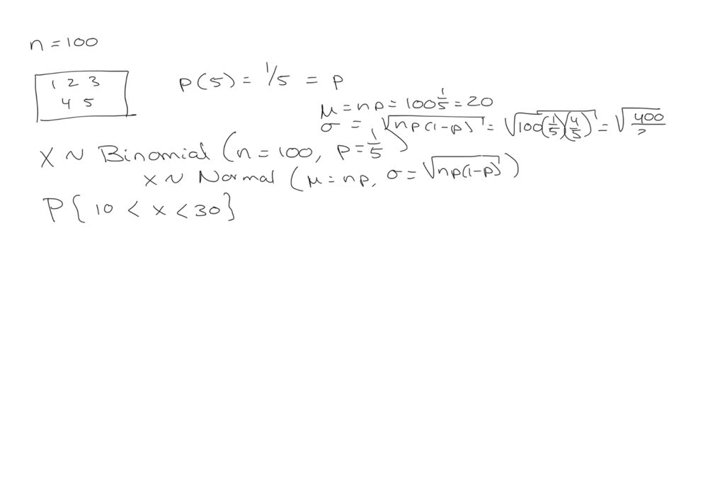 SOLVED: One hundred draws are made at random with replacement from a ...