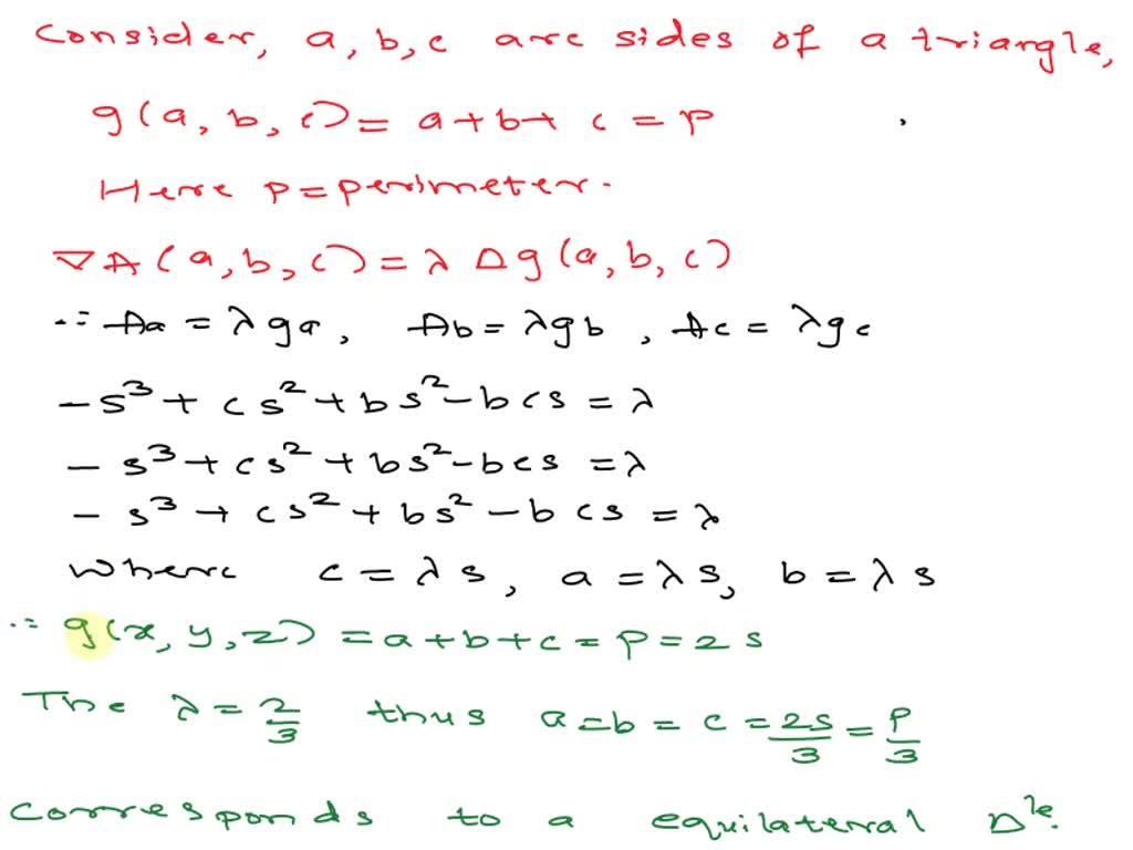 SOLVED: Heron's formula for the area A of a triangle with sides of ...
