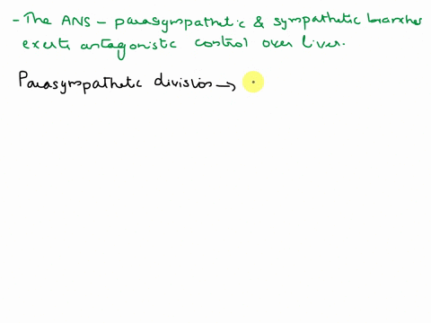 The liver has dual innervation explain the role and action...