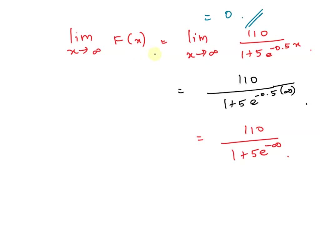SOLVED: Consider the following function. 110 f(x) 1 + 5e 0.5x (a ...