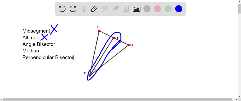 SOLVED: List the names of the segments in the triangle. LIST ALL THAT ...