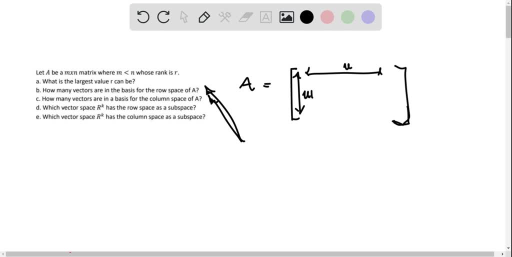 Solved Let A Be An Mxn Matrix Where M 