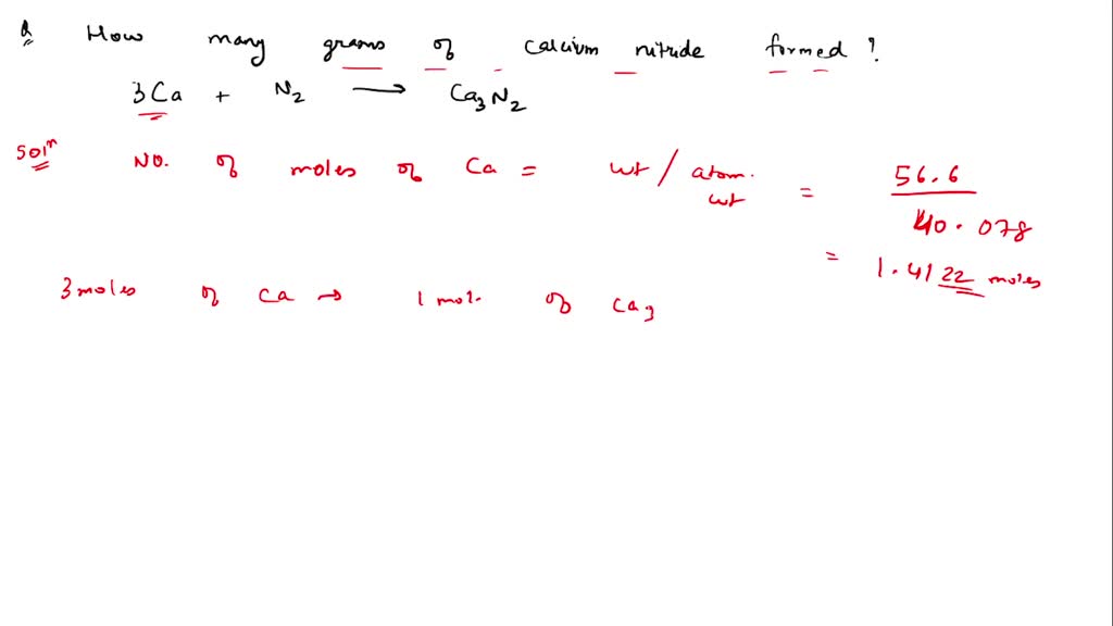 SOLVED: Calcium nitride can be formed by the reaction of calcium and ...
