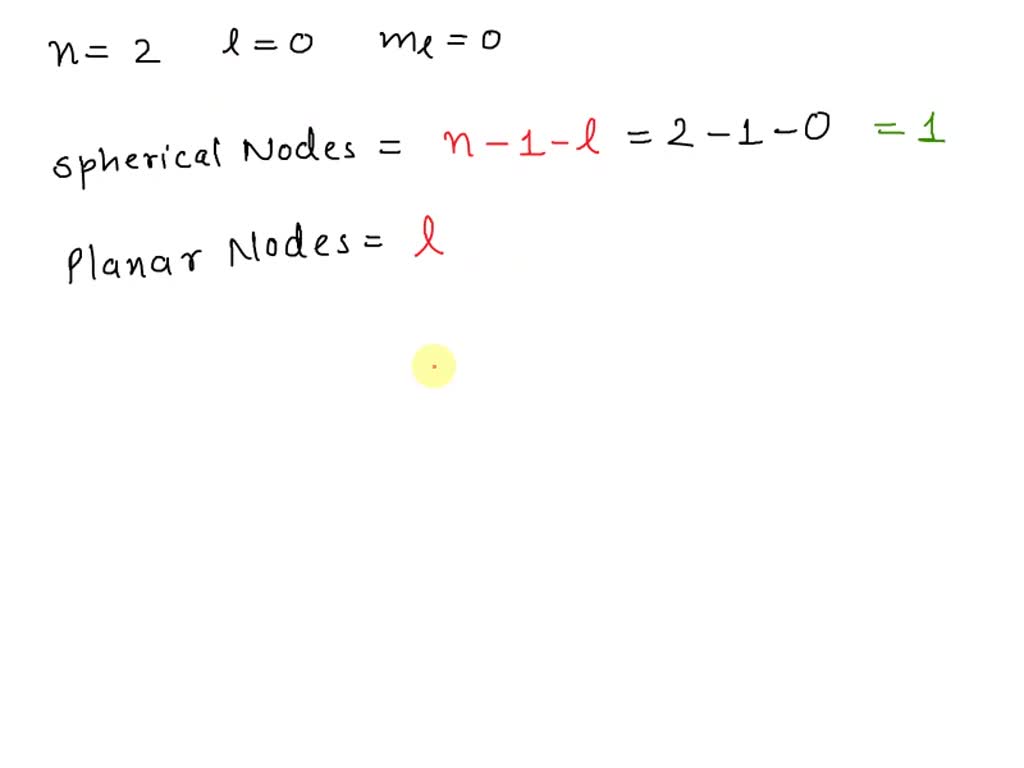 Solved Determine The Number Of Spherical Radial And Planar Angular Nodes For An Orbital 