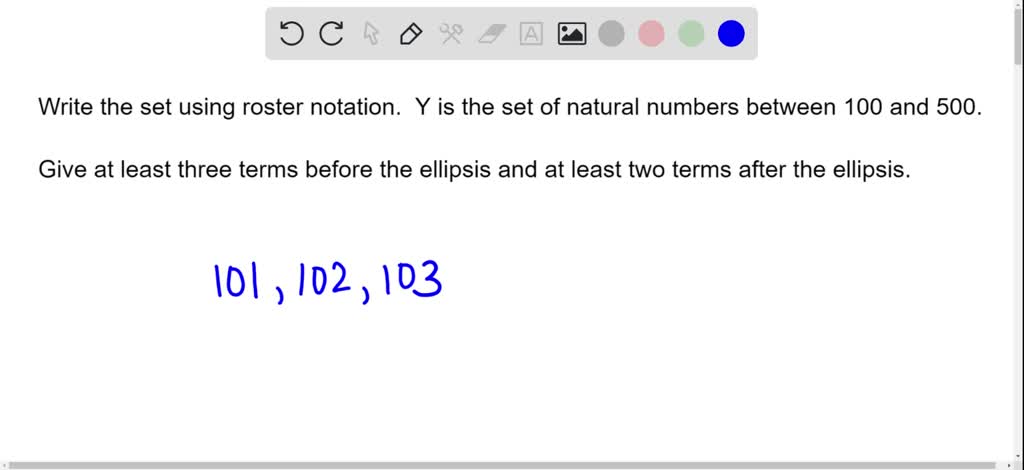 SOLVED: Write the set using roster notation. Do not include repeats ...