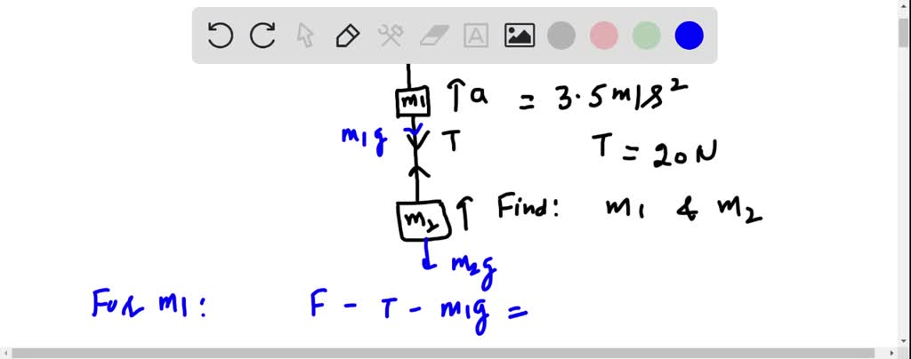 Solved Two Masses Are Joined By A Massless String A 30 N Force