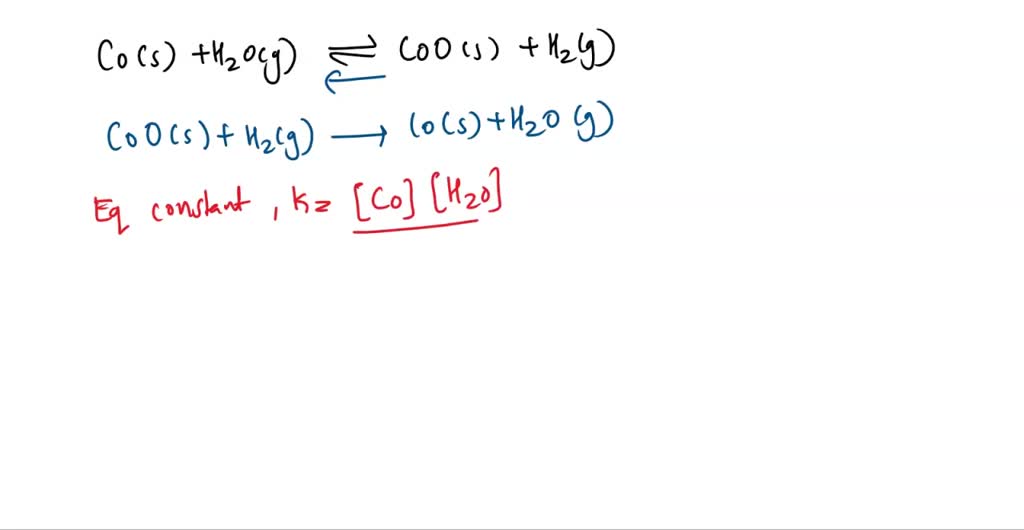 SOLVED: Cobalt oxide reacts with hydrogen to form cobalt metal and ...