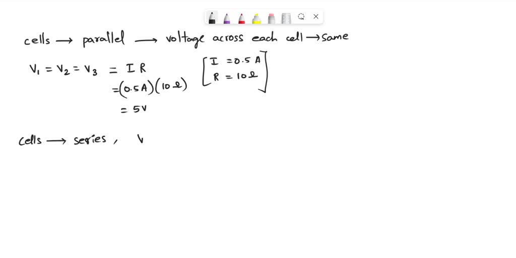 SOLVED: Three similar ideal cells (no internal resistances) supply a ...