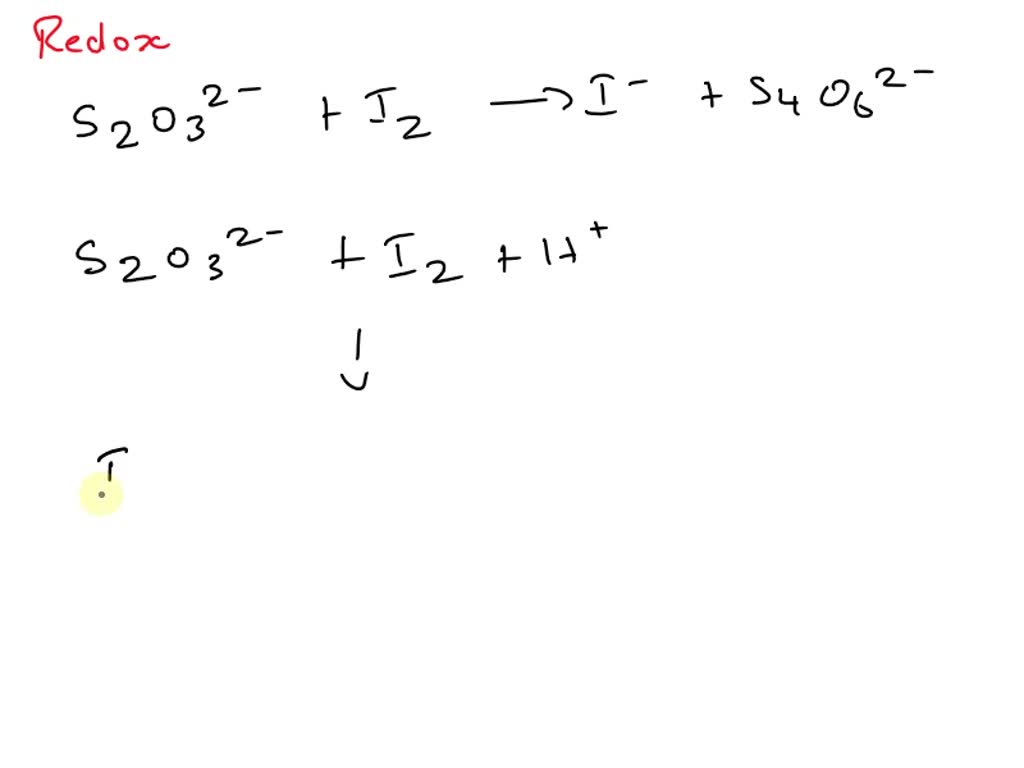 SOLVED: Complete and balance the following redox equation. When ...