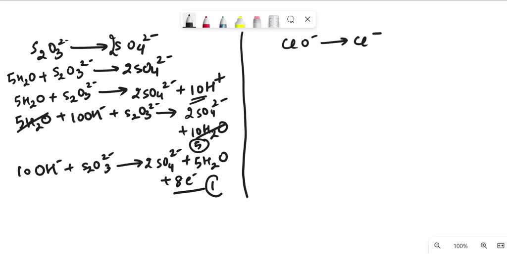 SOLVED: What is the lowest whole number coefficient in front of S2O3^2- when the following ...