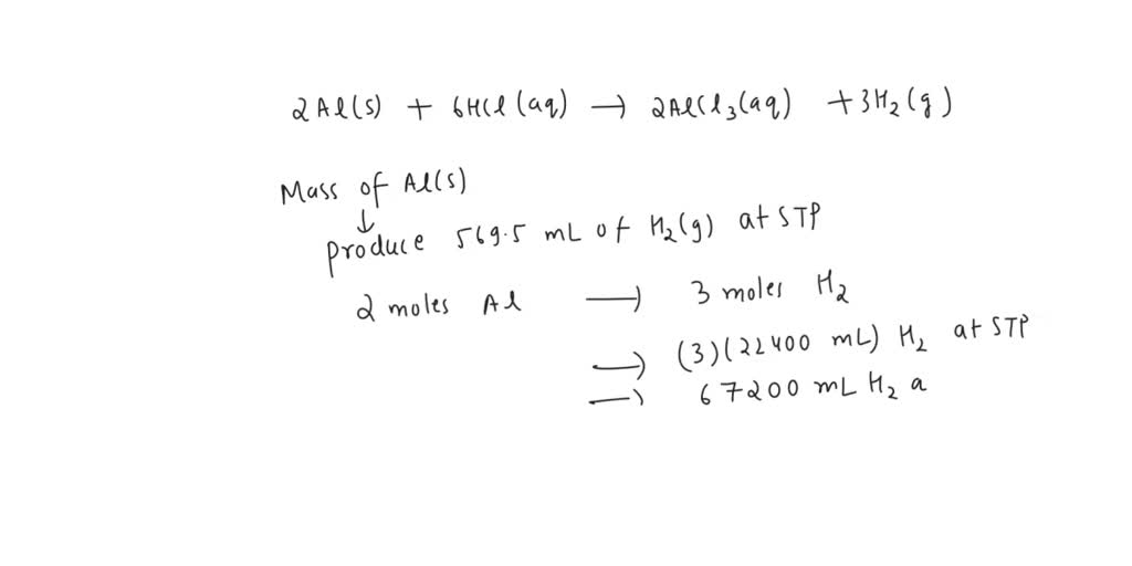 SOLVED: When aluminum reacts with concentrated hydrochloric acid ...
