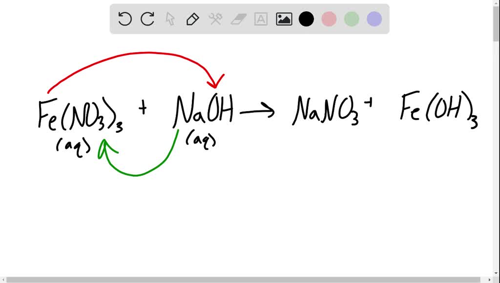 SOLVED: Consider the chemical reaction that takes place between aqueous iron(III) nitrate and ...