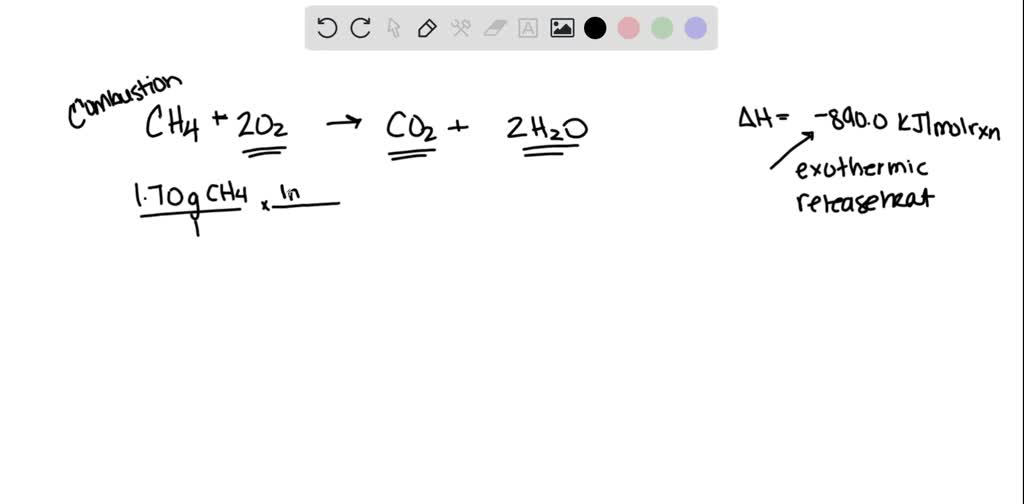 SOLVED: In the presence of excess oxygen, methane gas burns in a ...