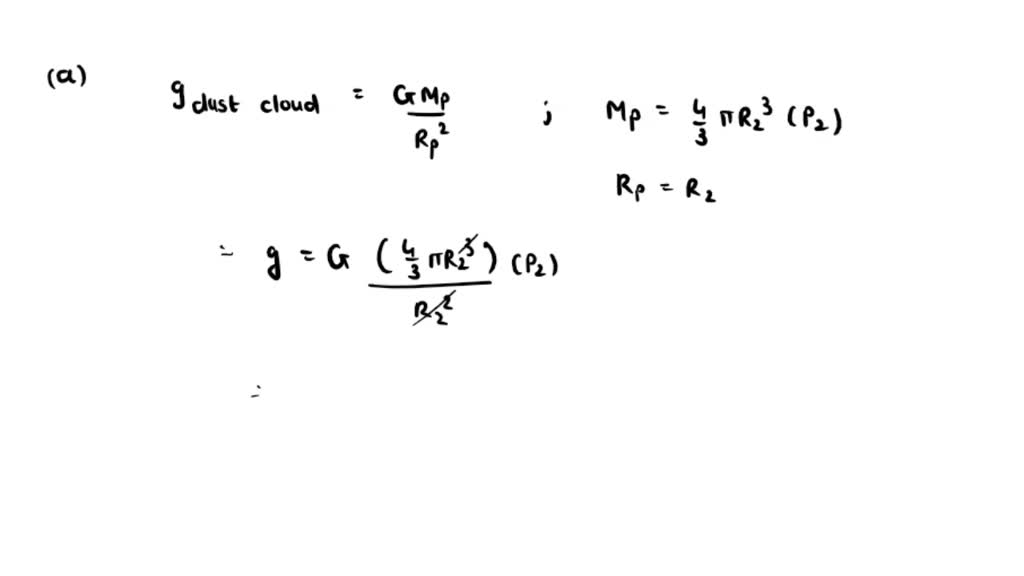 SOLVED: '3. A spherical planet of radius R1 and uniform density p1 with thick spherical cloud of ...