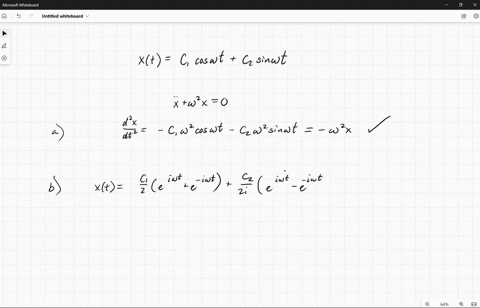 Initial conditions of a simple (undamped) harmonic...