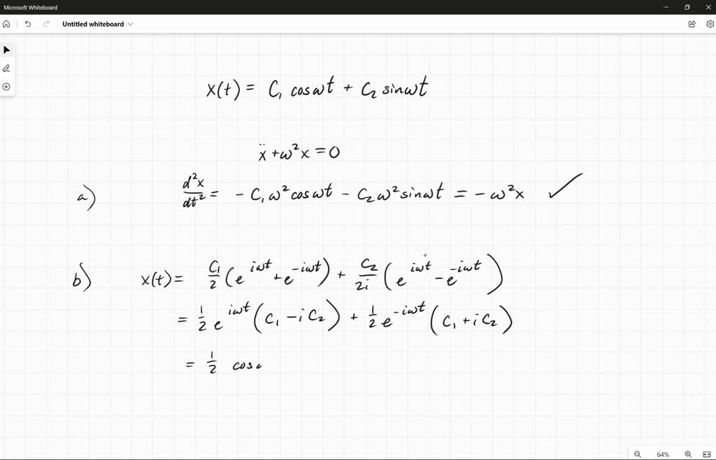 SOLVED: The equation of motion of dimensional damped hanonic oscillator ...