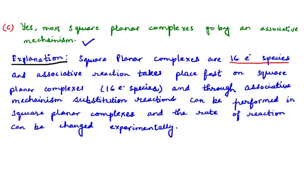 SOLVED: For substitution in octahedral complexes, what is the effect of ...