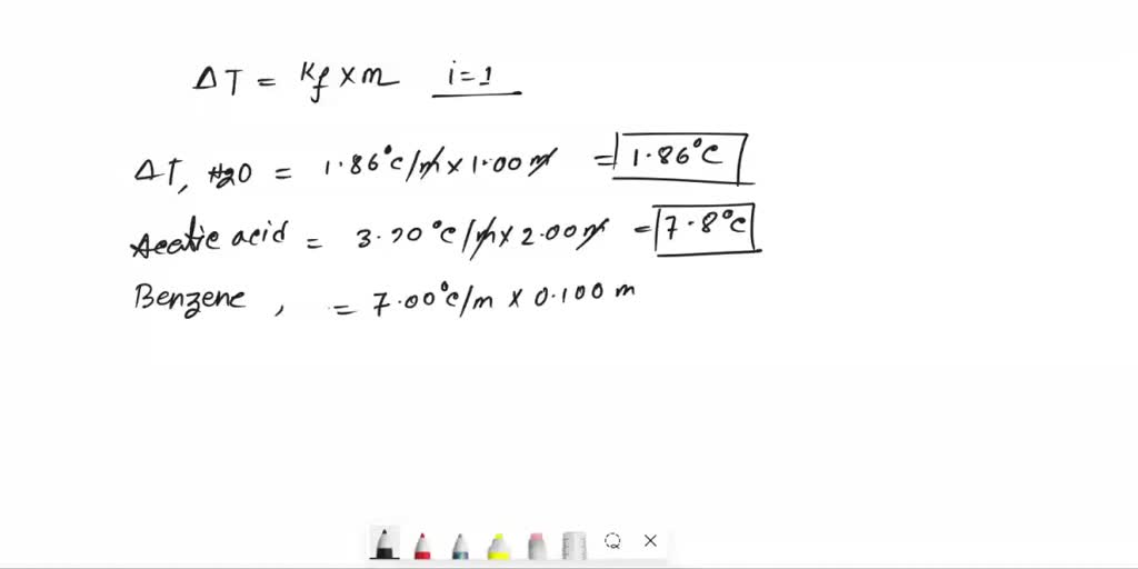 SOLVED: Plot the cooling curve ( T vs. t ) for each freezing point run (your graph should be as ...