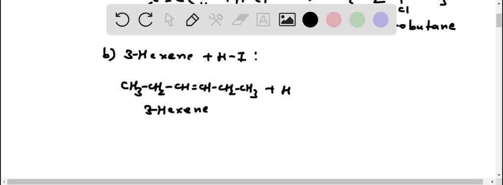SOLVED: 1. Complete the following addition reactions. Write balanced ...