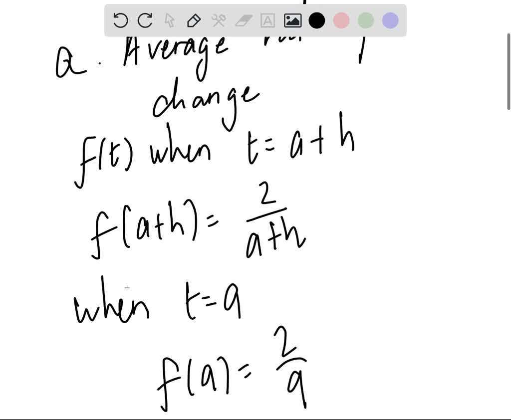 SOLVED A Function Is Given Determine The Average Rate Of Change Of