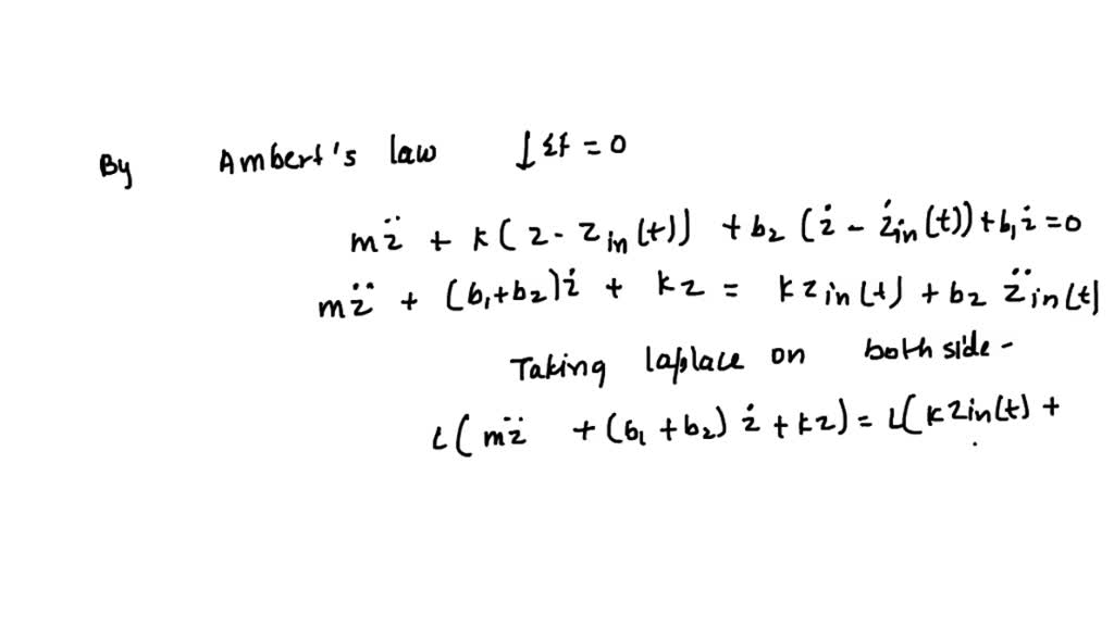 SOLVED: Texts: 1. 30% dynamic equation, state variable, transfer function. Consider the two ...