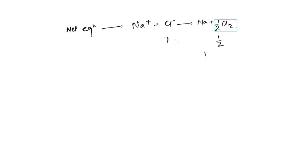 SOLVED: Electrolysis of molten sodium chloride using inert electrodes ...