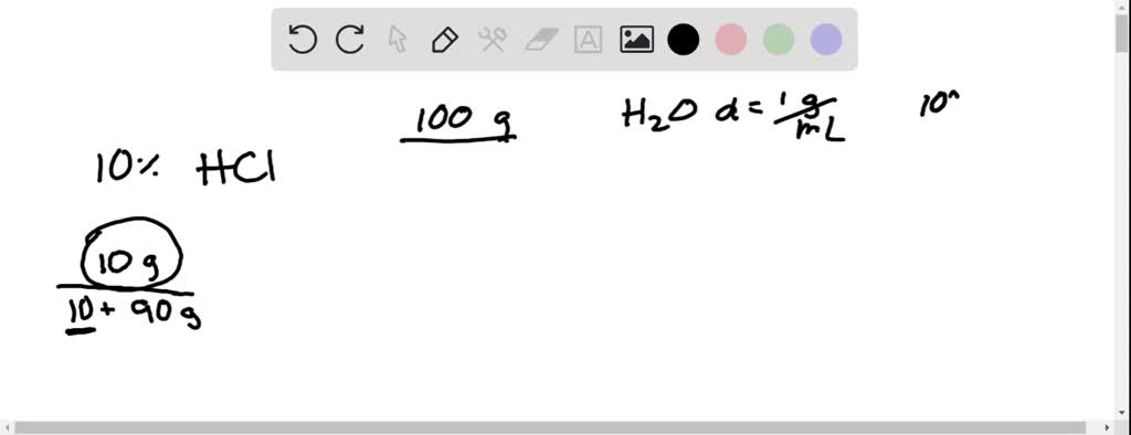 SOLVED: calculate the molarity of a 10.0% (by mass) aqueous solution of hydrochloric acid.