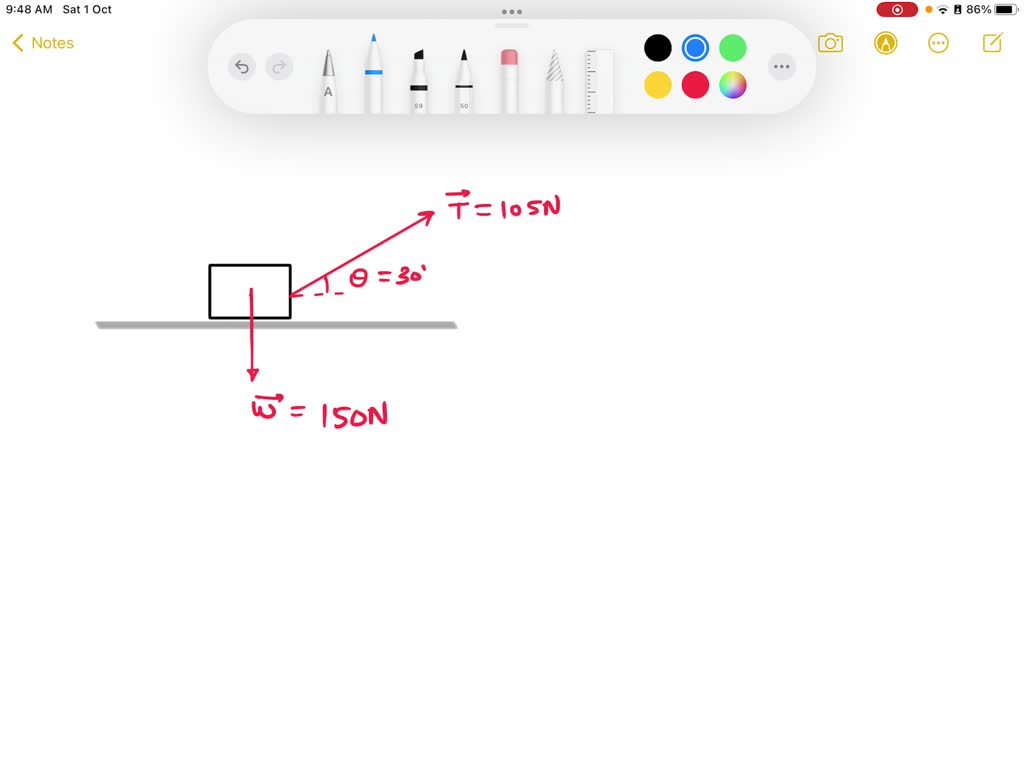 SOLVED: A boy is pulling a load of 150N with a string inclined at an ...