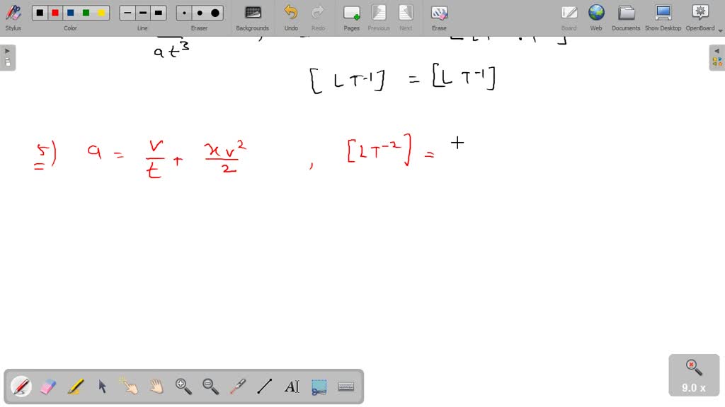 SOLVED: Problem 15: Consider the following quantities: distance x ...