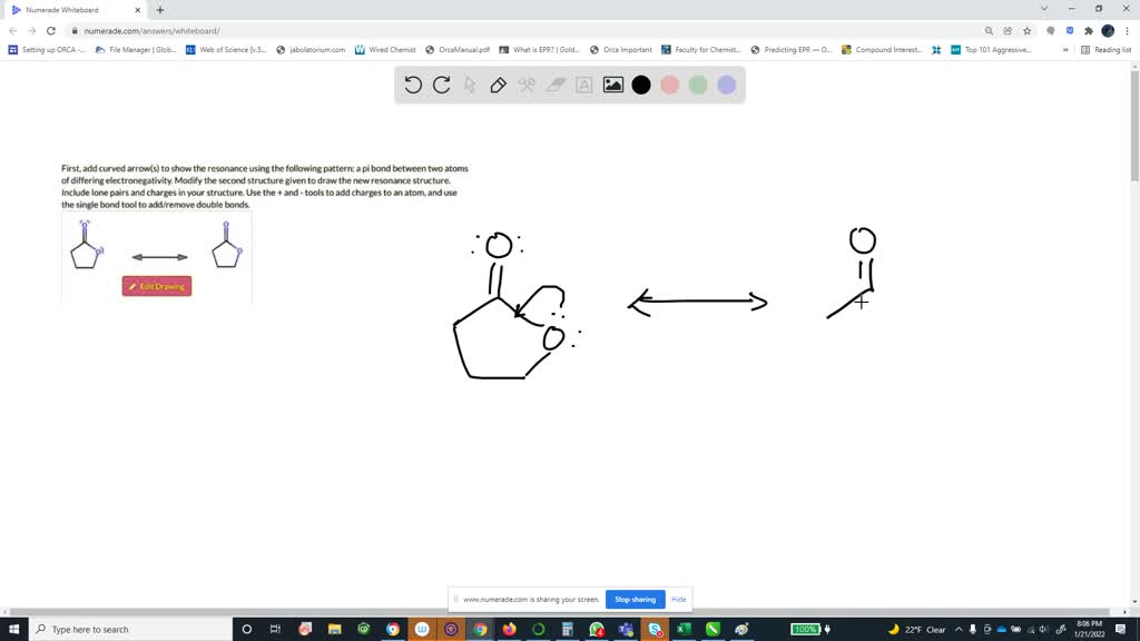 SOLVED: Draw curved arrows (in both directions) for the resonance structures of the allyl cation ...