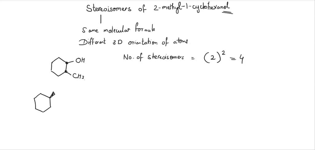 SOLVED: Draw the stereoisomers of four stereoisomers of 2-methyl-1 ...