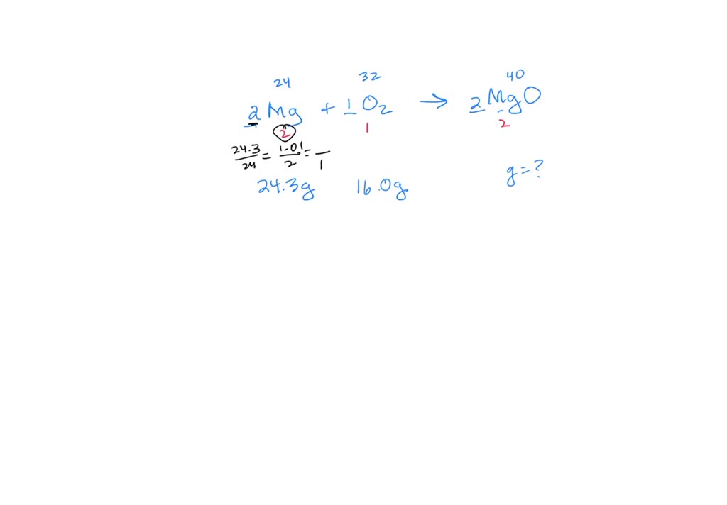 SOLVED: When it burns 24.3 grams of magnesium can react completely ...